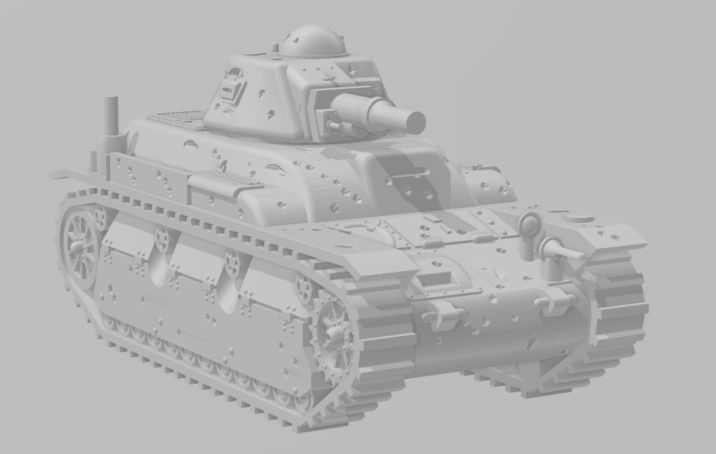 Renault R40 avec canon long avec impact - 3DForge